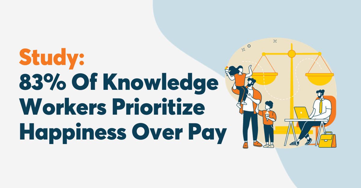 Study: 83% Of Knowledge Workers Prioritize Happiness Over Pay | Wellable
